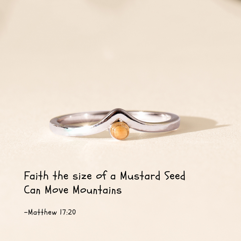 Dainty Move Mountains - Sterling Silver Ring – faithbraceletco